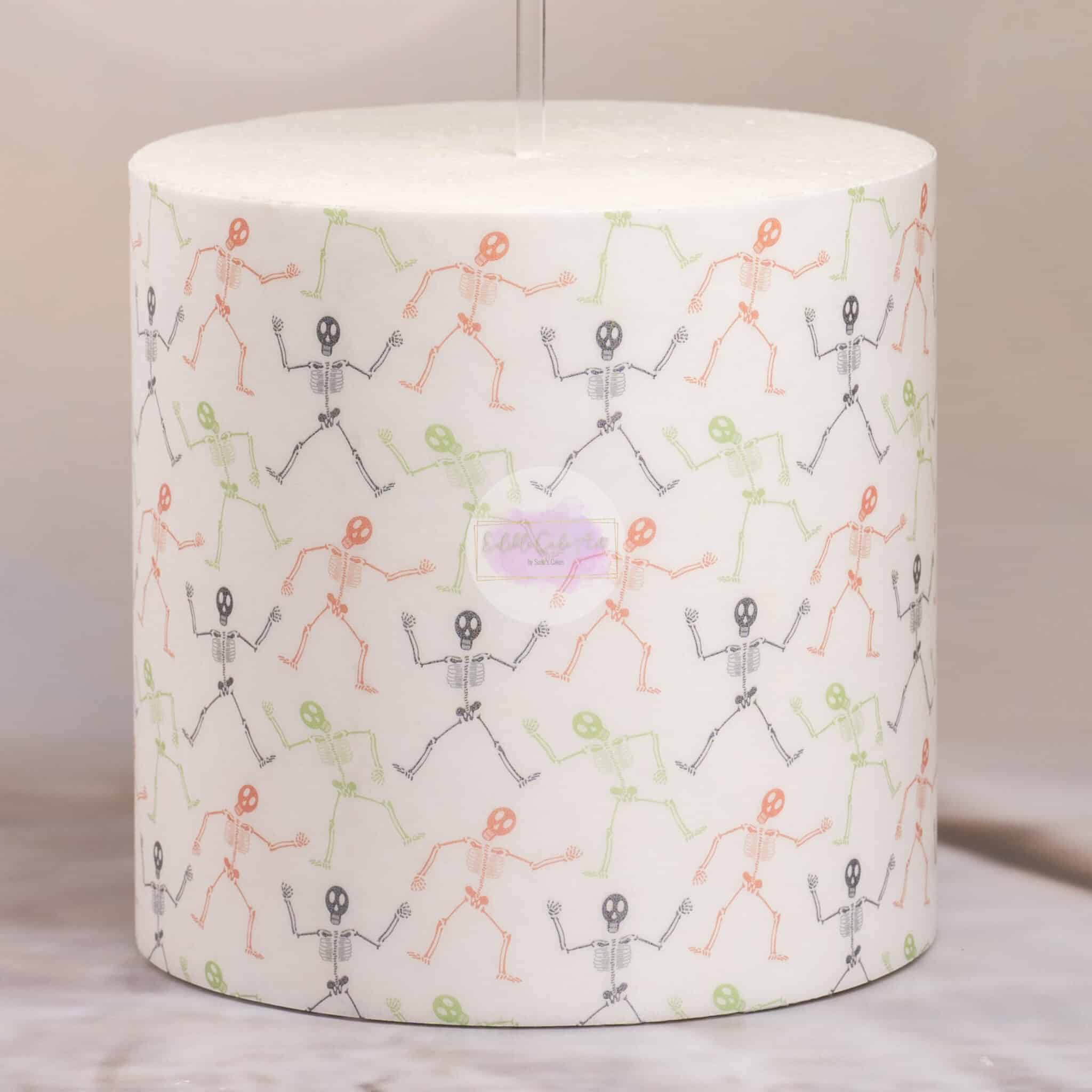 Colourful Skeletons Cake Wrap - Edible Cake Art