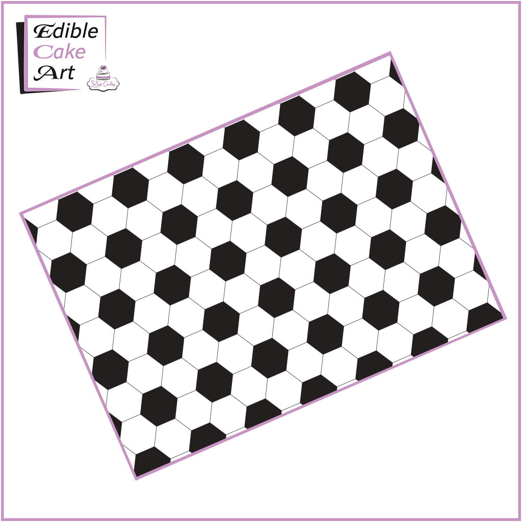 Football Pattern Icing Sheet - Edible Cake Art