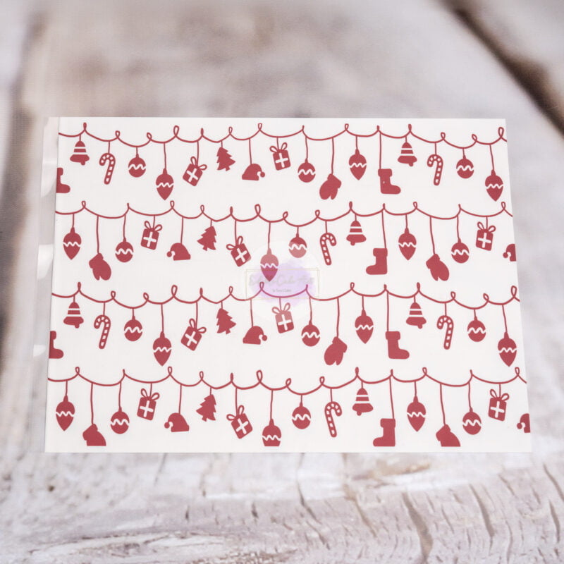 Christmas String Cake Wrap - Edible Cake Art by Susu's Cakes